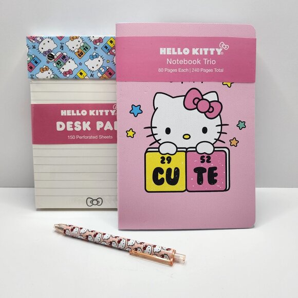 Hello Kitty | Office | Hello Kitty Science Notepads Set Of 3 And Desk ...